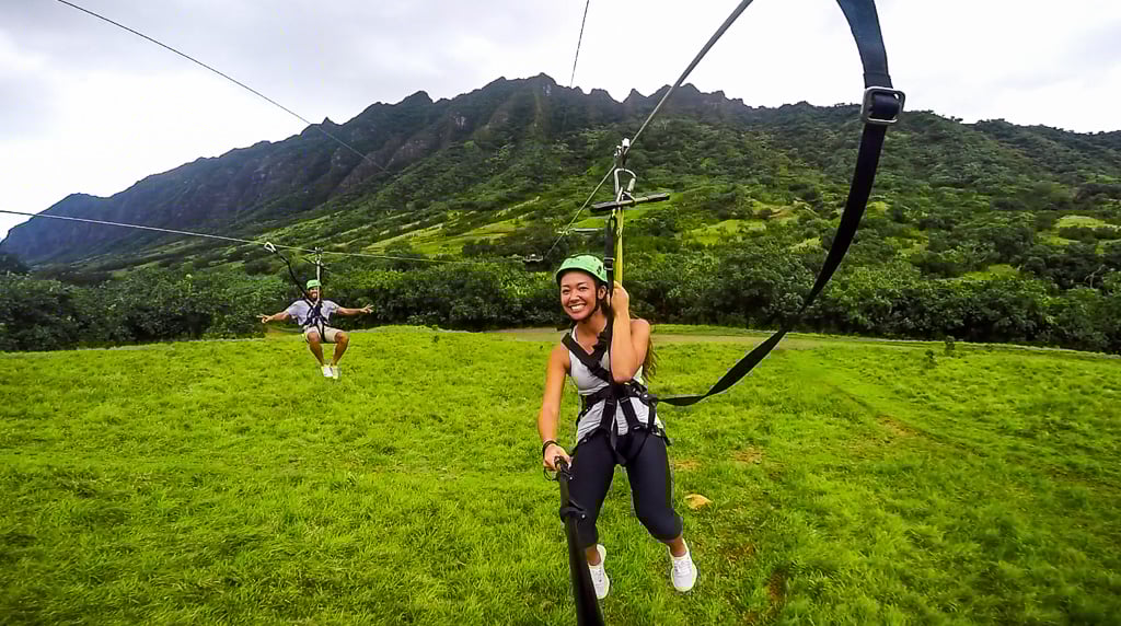 Kualoa Ranch Zipline On Oahu, Hawaii: Jurassic Park