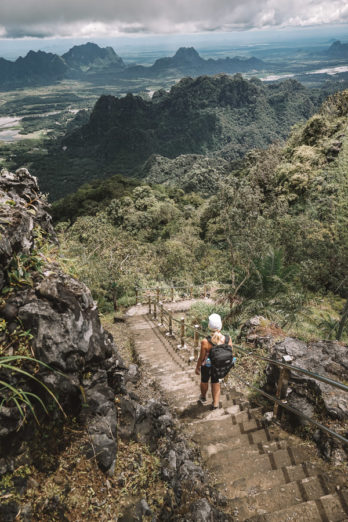 Hiking to Mt Zwegabin Monastery Hike in Hpa An, Myanmar
