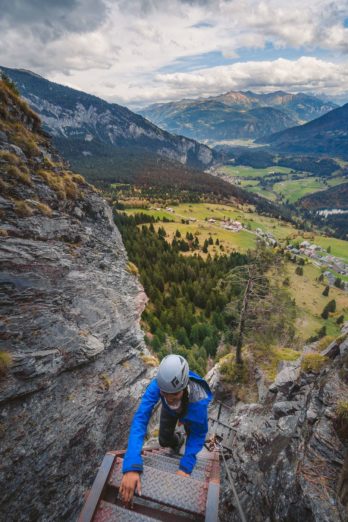 Hiking the Pinut Via Ferrata (Klettersteig) in Flims, Switzerland