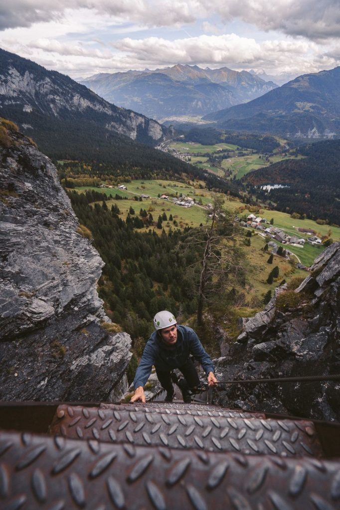 Hiking the Pinut Via Ferrata (Klettersteig) in Flims, Switzerland