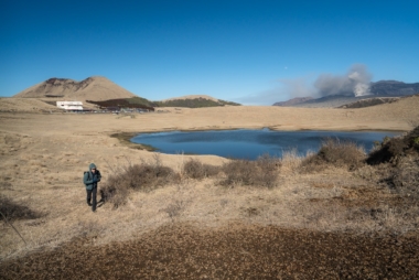 Hiking the Mount Eboshi Trail (Eboshidake) near Mount Aso, Kyushu