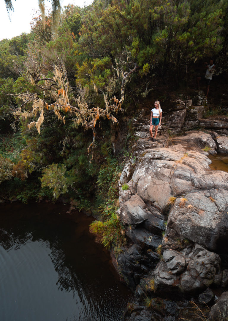 Hiking the Lagoa do Vento Waterfall Trail in Rabacal, Madeira