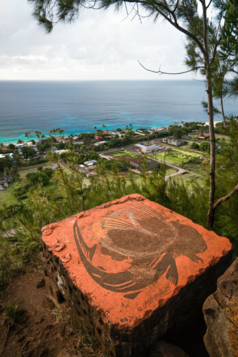 Hiking the Ehukai Pillbox Trail on the North Shore of Oʻahu, Hawaiʻi