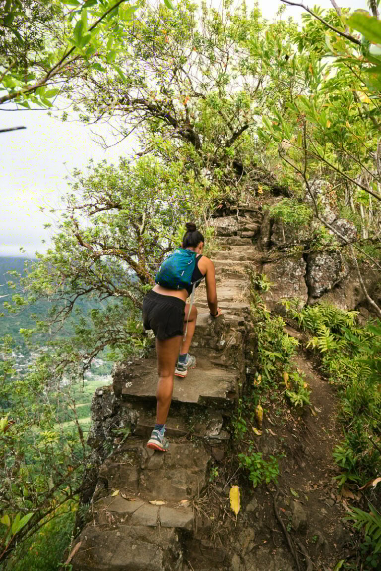 Hiking the Mt. Olomana Trail 'Three Peaks' on Oʻahu, Hawaiʻi