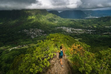 Hiking the Mt. Olomana Trail 'Three Peaks' on Oʻahu, Hawaiʻi