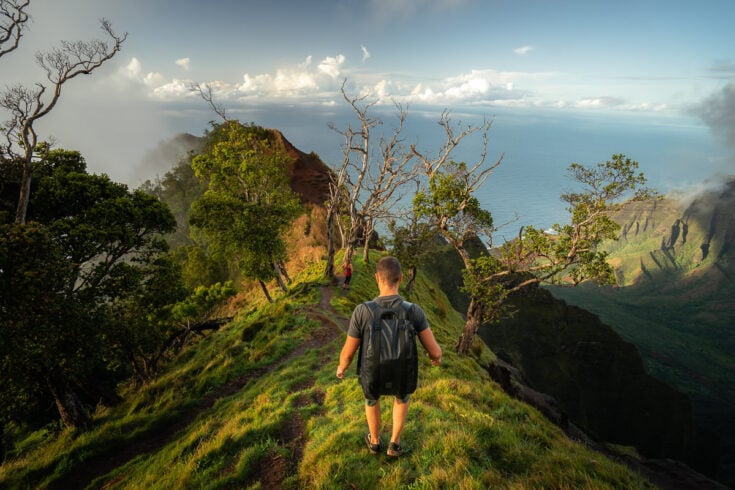 Hiking the Kalepa Ridge Trail on Kauaʻi, Hawaiʻi