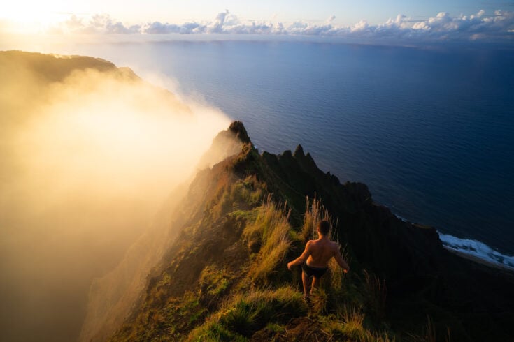 Hiking the Kalepa Ridge Trail on Kauaʻi, Hawaiʻi